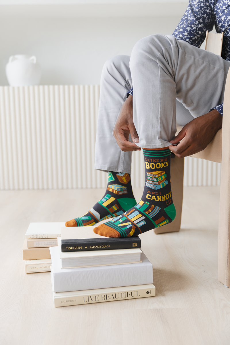 Book Lovers Socks for Men - Uptown Sox