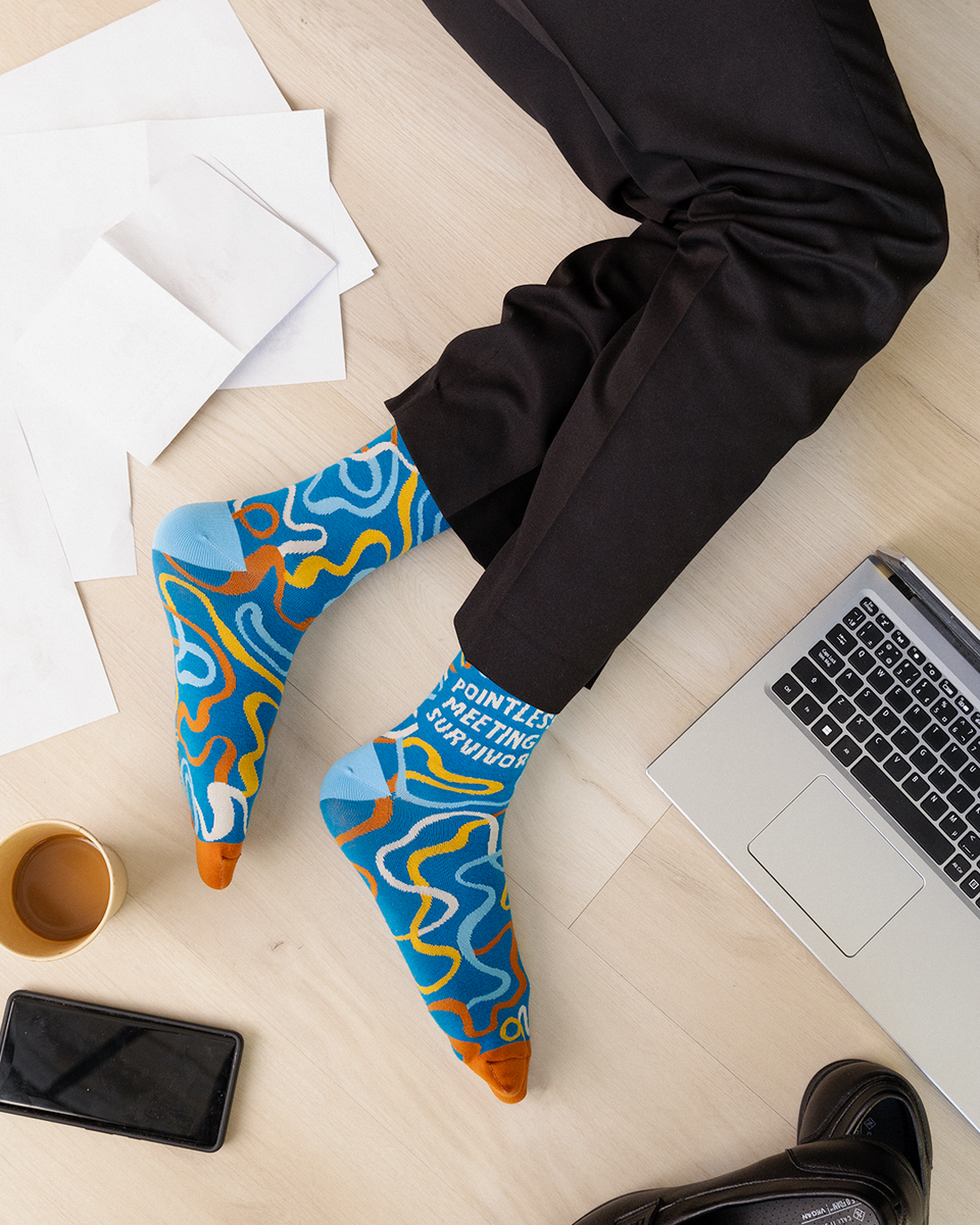 Pointless Meeting Socks for Men - Uptown Sox