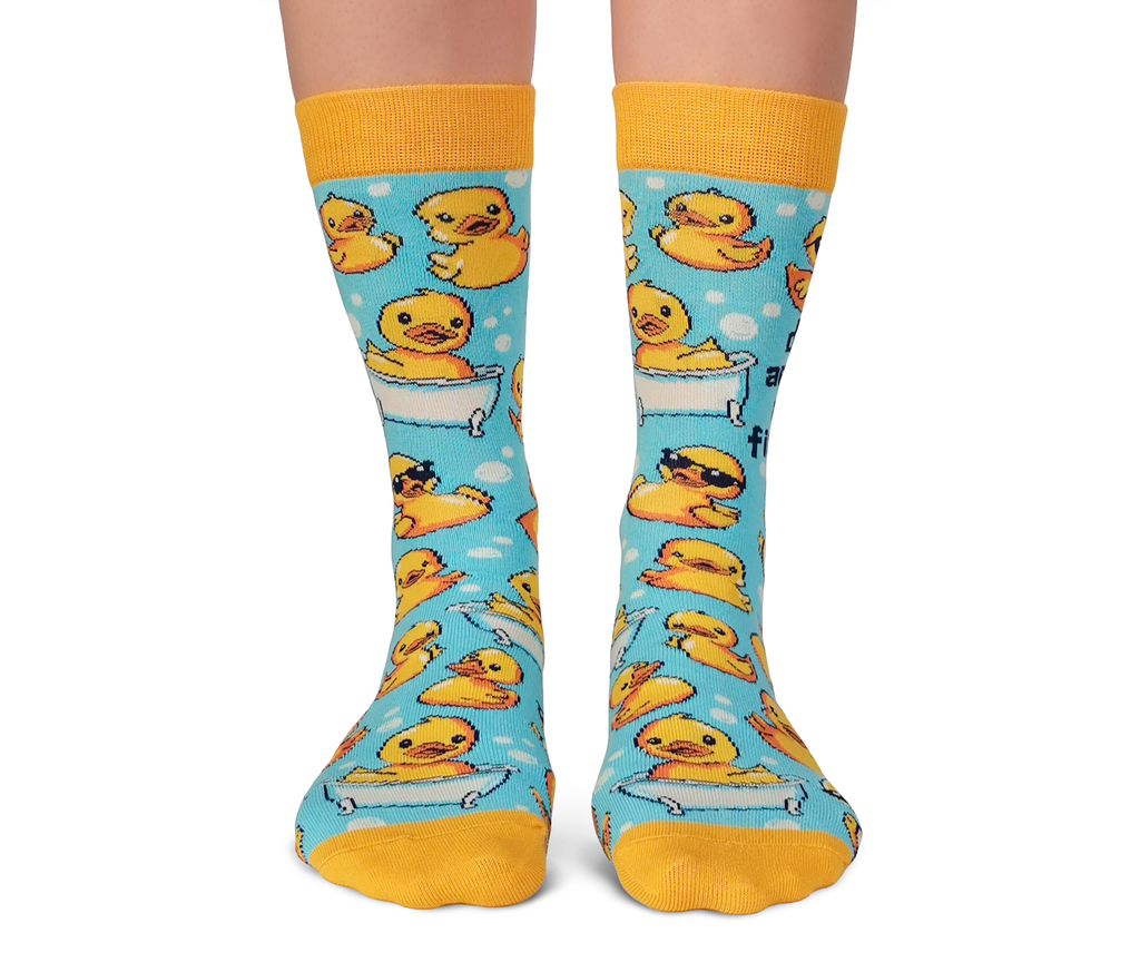 Funny Rubber Ducky Socks for Women - Uptown Sox