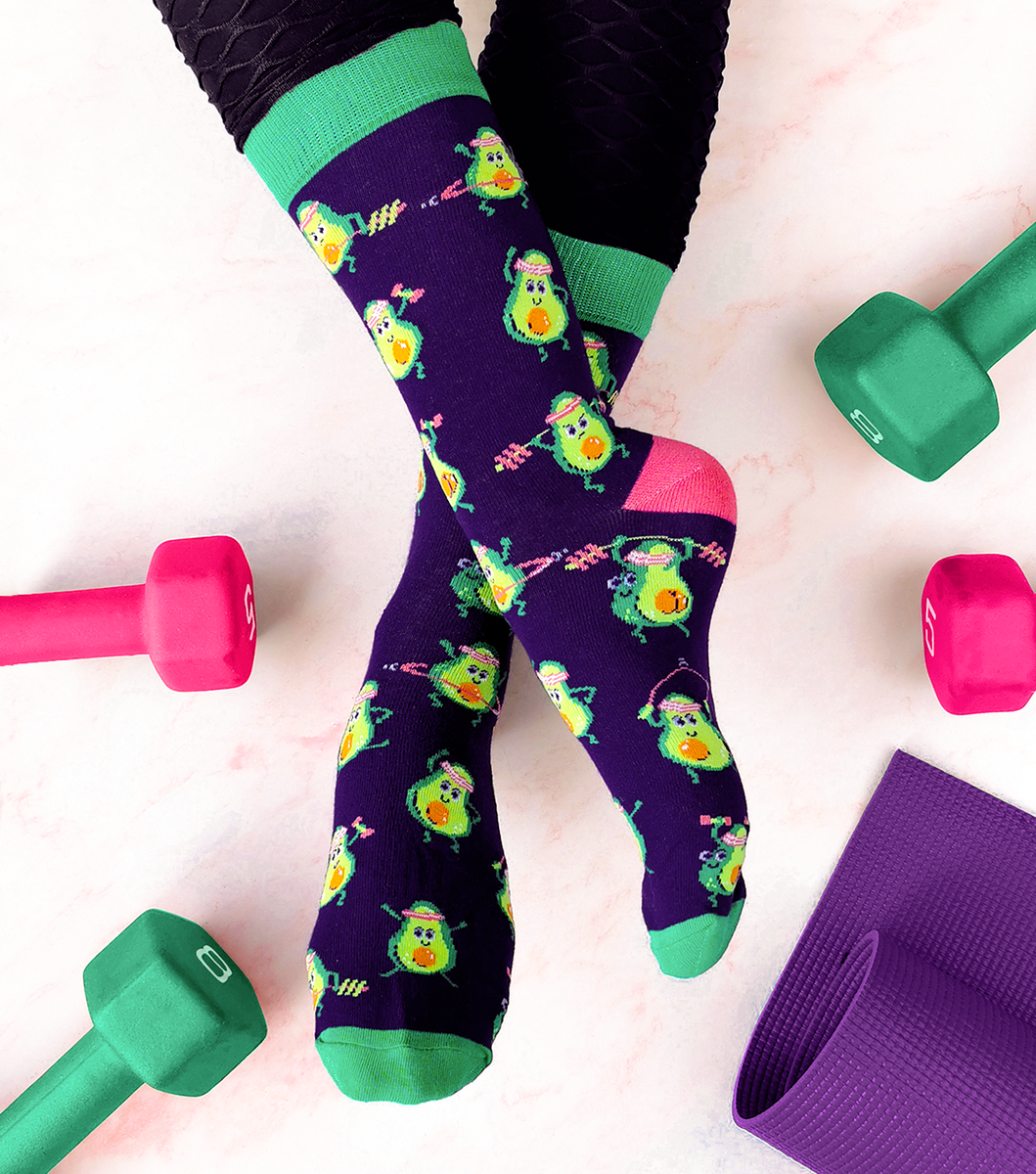 Working out Avocado Socks for Women - Uptown Sox