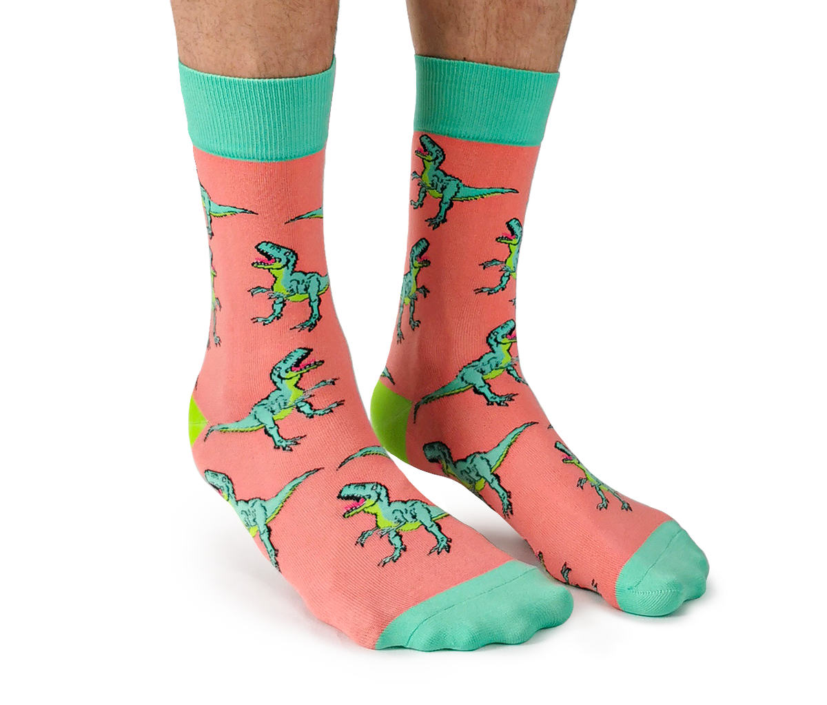 T-Rex Dinosaur Socks for Men - Uptown Sox