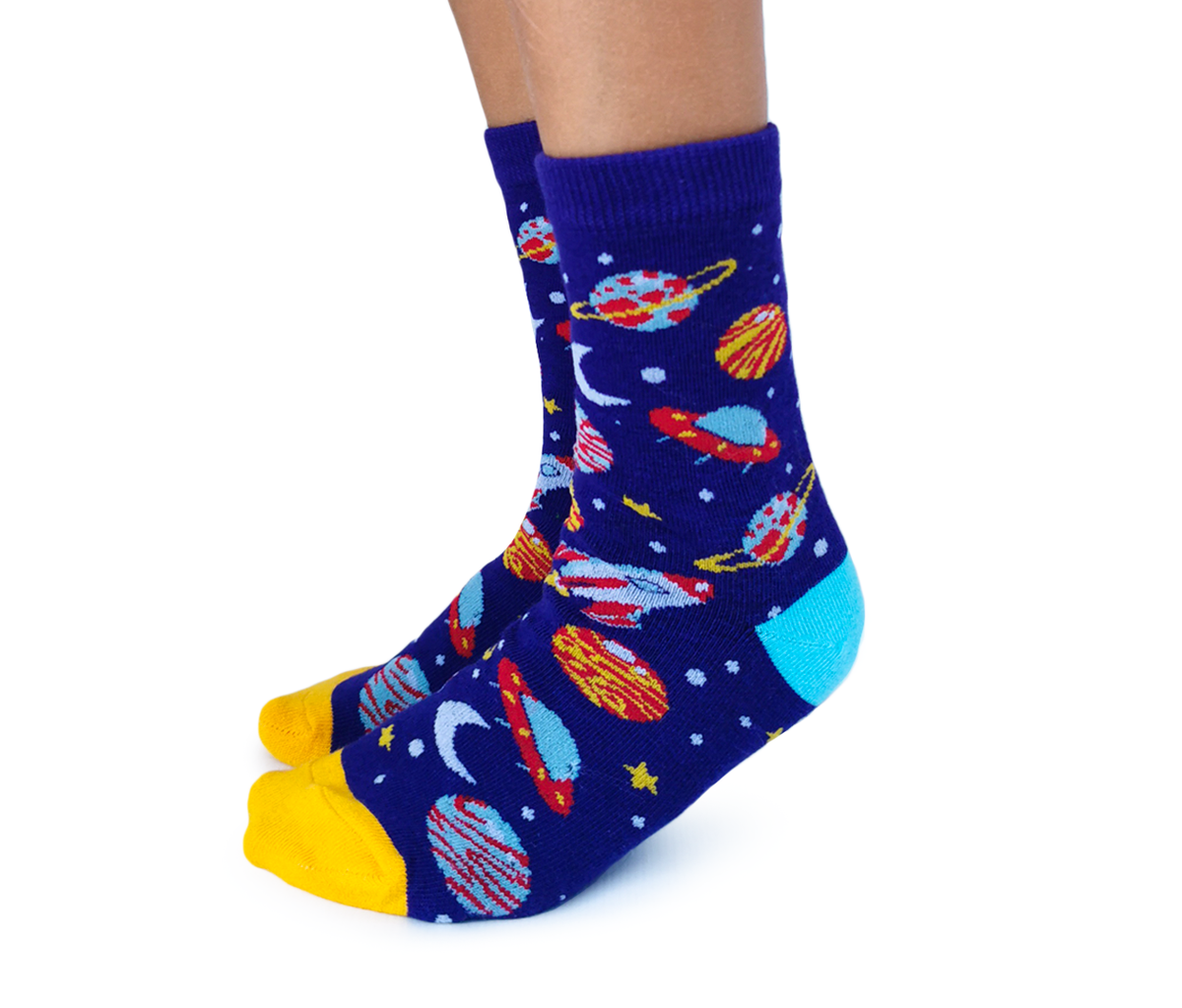 Galaxy, stars and planets Socks for Kids - Uptown Sox